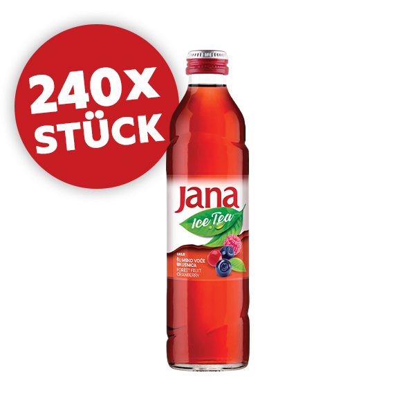 Jana – Ice Tea Waldfrucht im Glas – 240x330ml – BalkanKing.ch - Balkan Shop